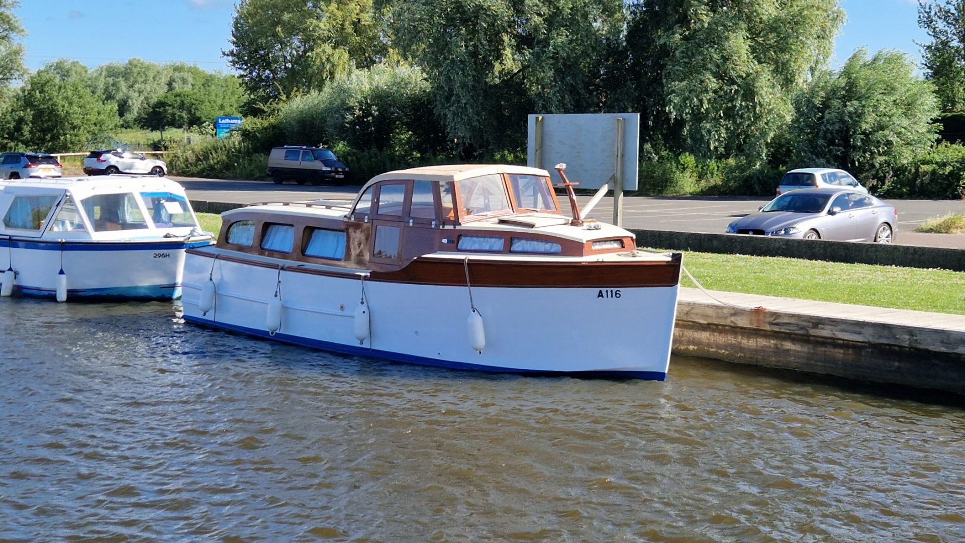 Martham Boats Wooden River Cruiser - Nice One - Waterside Marine Sales